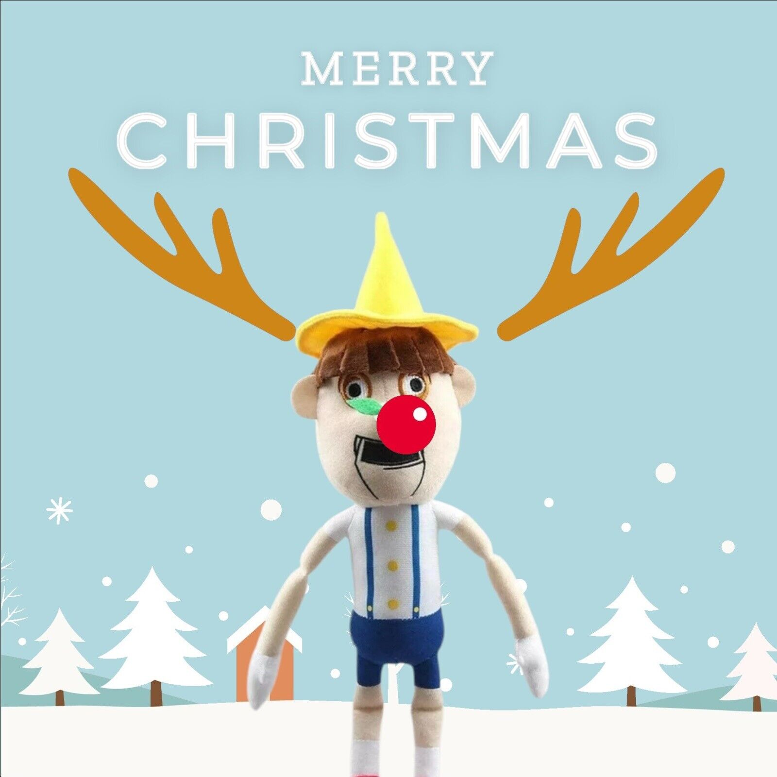 Reindeer Pinocchio of Shrek Soft Stuffed Plush Doll Holiday Gift New 11 ...