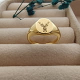 Reindeer Ring Sterling Silver Deer Ring, Stag Ring, Deer Head Ring ...