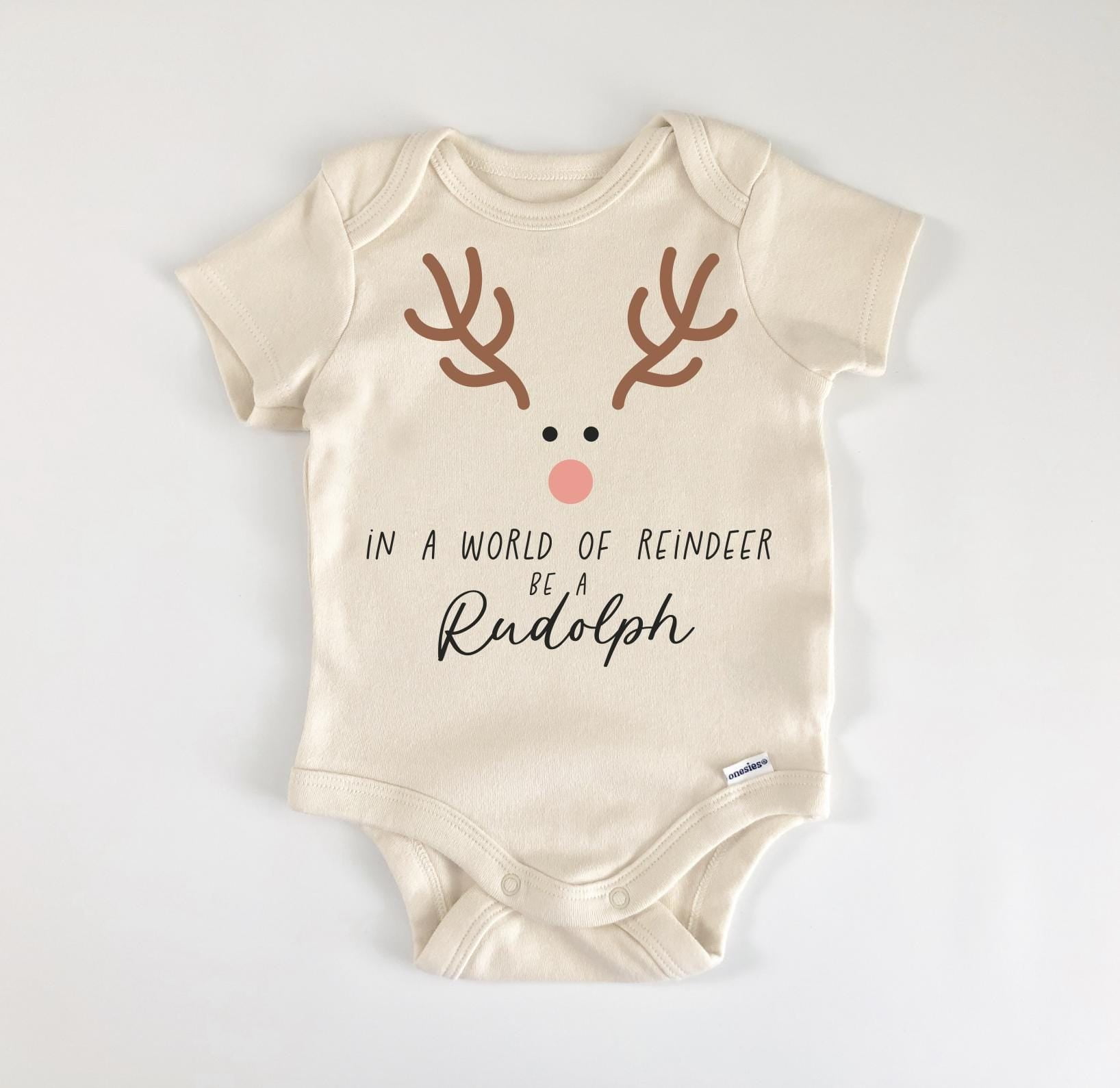 Reindeer Rudolph - Baby Boy Girl Clothes Infant Bodysuit Funny Cute ...