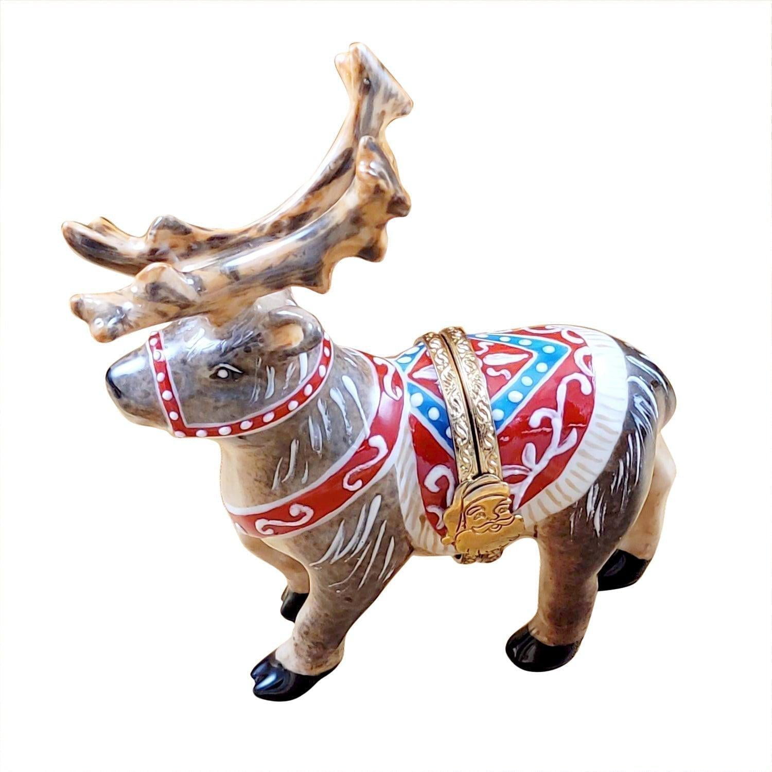 Reindeer with Antlers Limoges Box Porcelain Figurine - Walmart.com