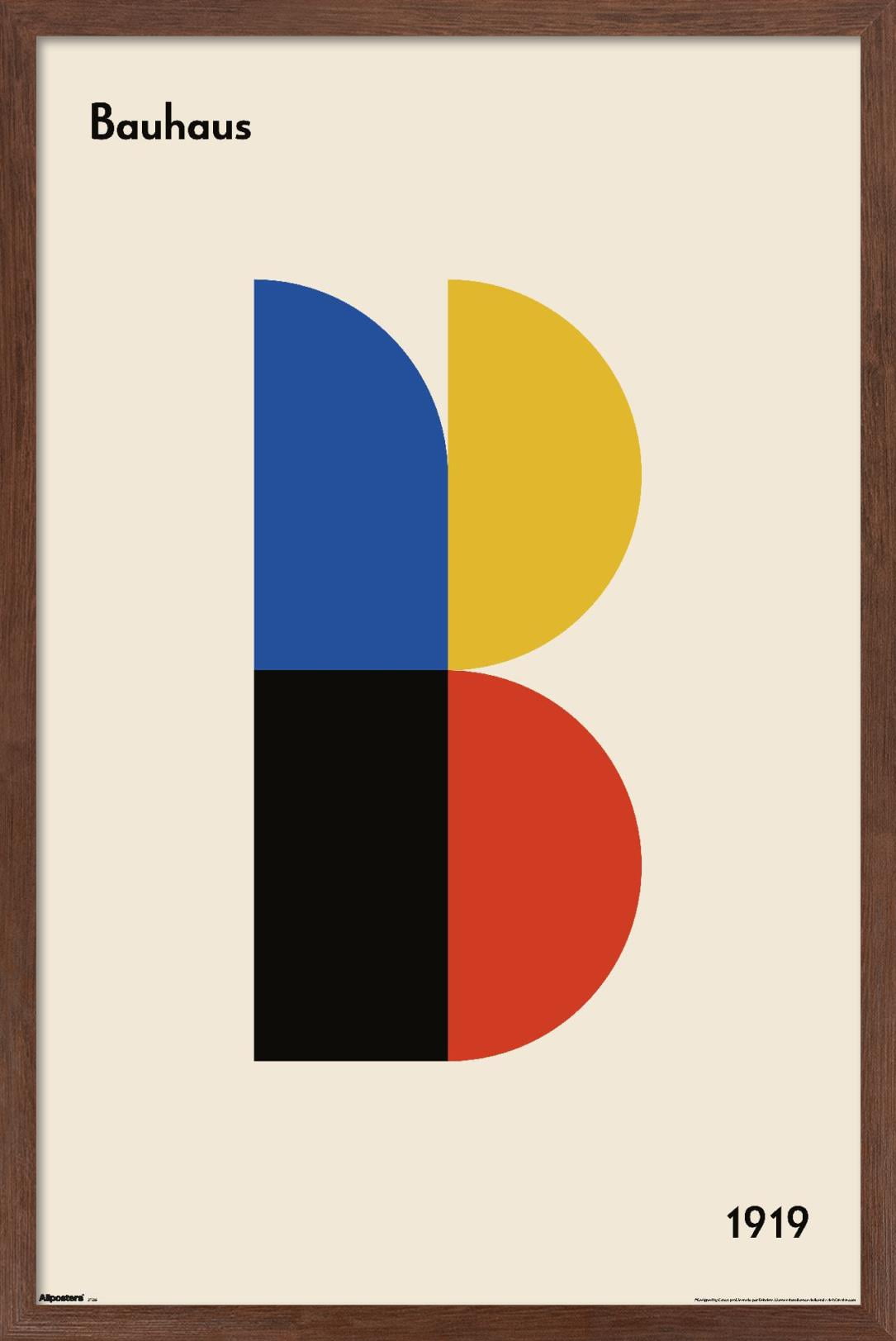 Reinders: Bauhaus - Capital Wall Poster, 14.725" x 22.375" Framed ...