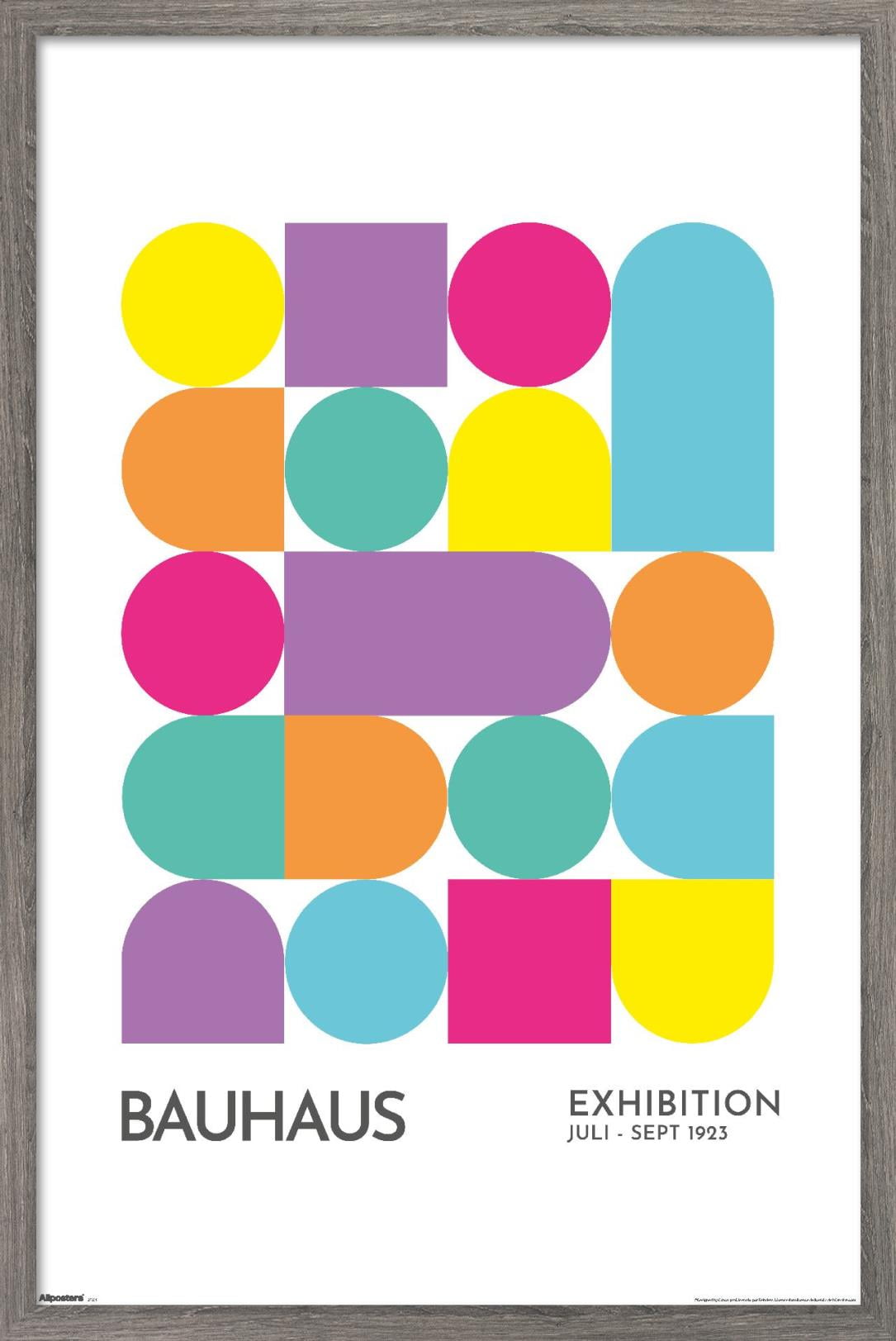 Reinders: Bauhaus - Funky Colors Wall Poster, 14.725" x 22.375" Framed ...