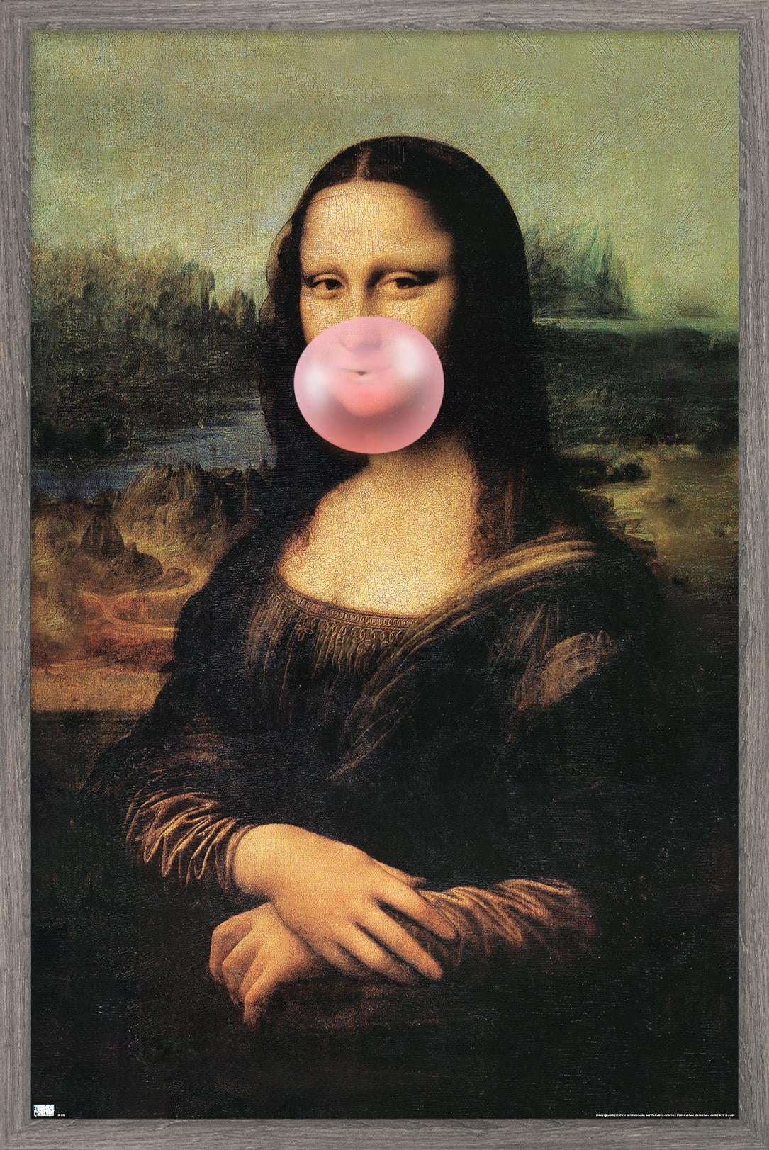 Reinders - Mona Lisa Bubble Gum Wall Poster, 22.375" x 34" Framed ...