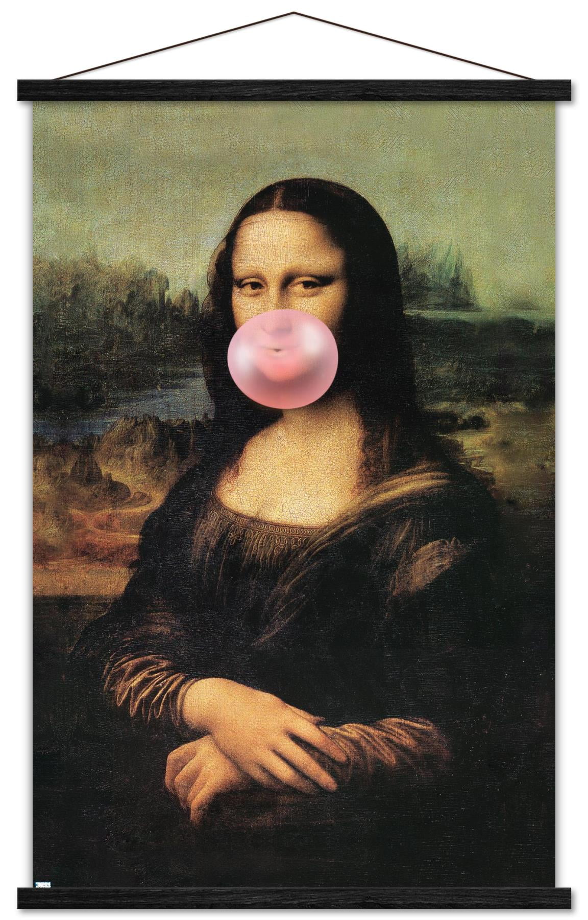 Reinders - Mona Lisa Bubble Gum Wall Poster with Magnetic Frame, 22.375 ...