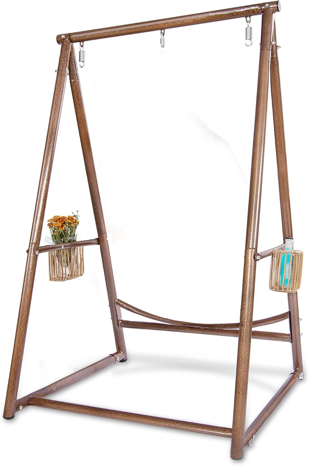 Reinforced Base & Triangular Structure Hammock Stand with 2 Storage ...