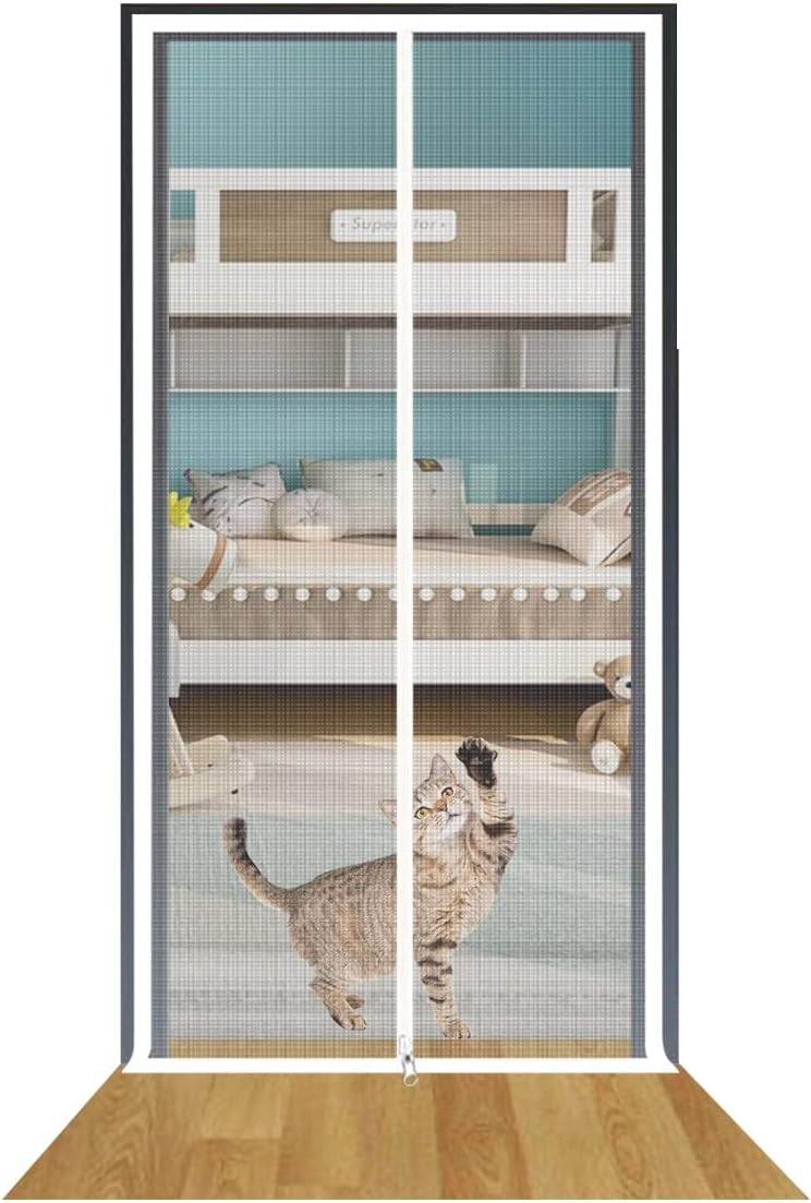 Reinforced Cat Screen Door Pet Resistant Mesh Screen Door, Pets Proof ...