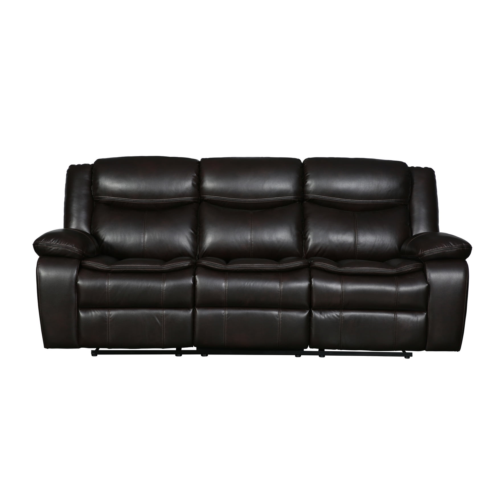 Reinforced Corner, Polyester Fiber - Leather Reclining Sofa for ...