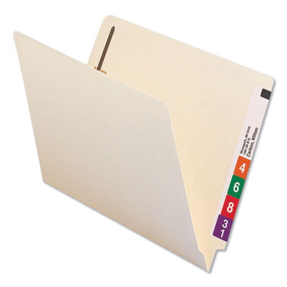 Reinforced End Tab Fastener Folders, 2 Fasteners, Letter Size, Manila ...