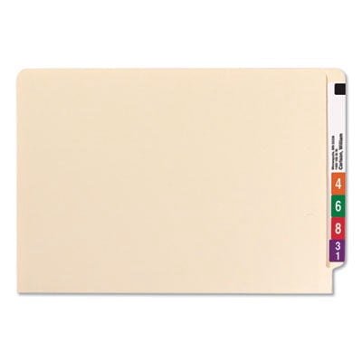 Reinforced End Tab File Folders With Two Fasteners, Straight Tab, Legal ...