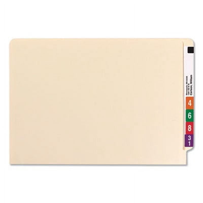 Reinforced End Tab File Folders With Two Fasteners, Straight Tab, Legal ...