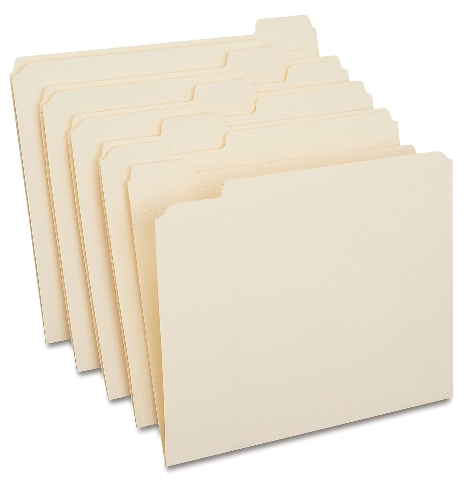 Reinforced File Folders, 1/5 Cut, Letter Size, Manila, 200/Carton ...