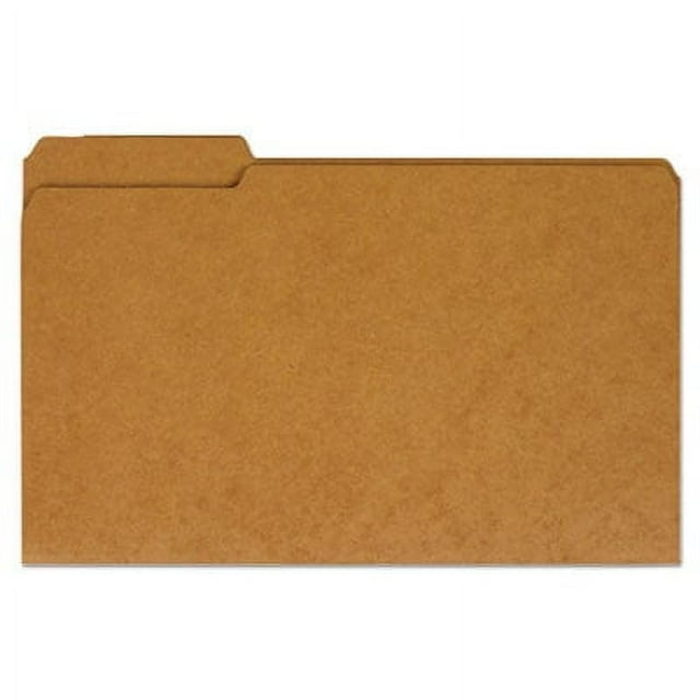 Reinforced Kraft Top Tab File Folders, 1/3-Cut Tabs, Legal Size, Kraft ...