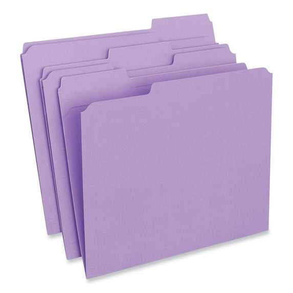 Universal UNV16165 Reinforced 1/3-Cut Assorted Top-Tab File Folders ...