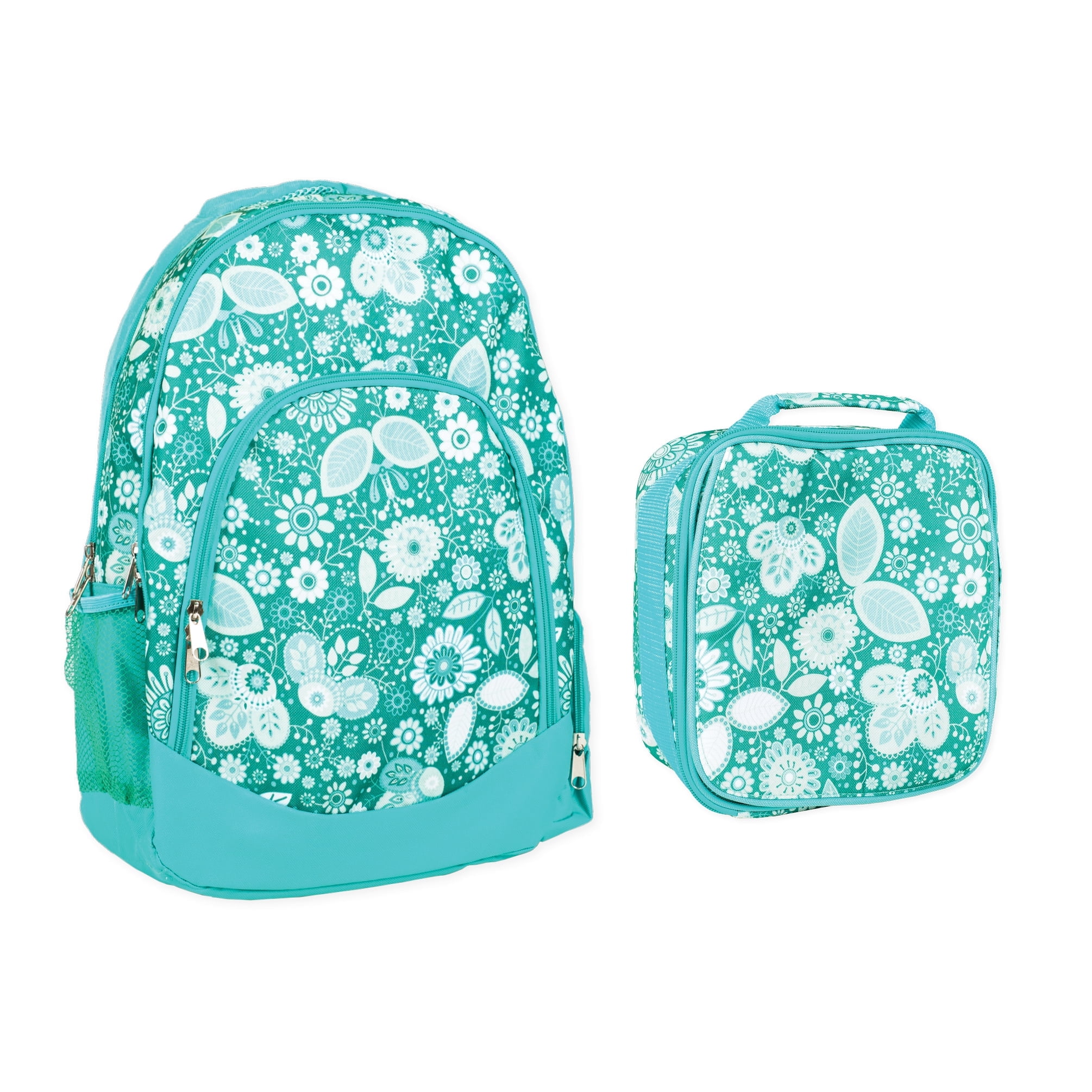 Reinforced Water Resistant School Backpack and Insulated Lunch Bag Set ...