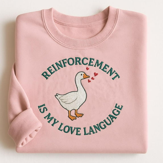 Reinforcement Is My Love Language Embroidered Sweatshirt, Behavior Therapist Gift, RBT BCBA ...