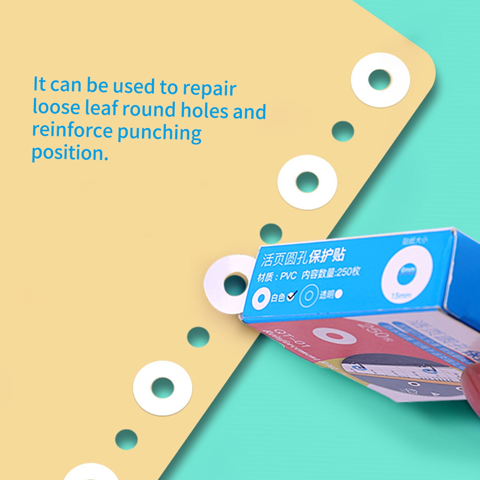 Reinforcement Labels,Round Stickers Punch Loose- Paper Labels Stickers ...