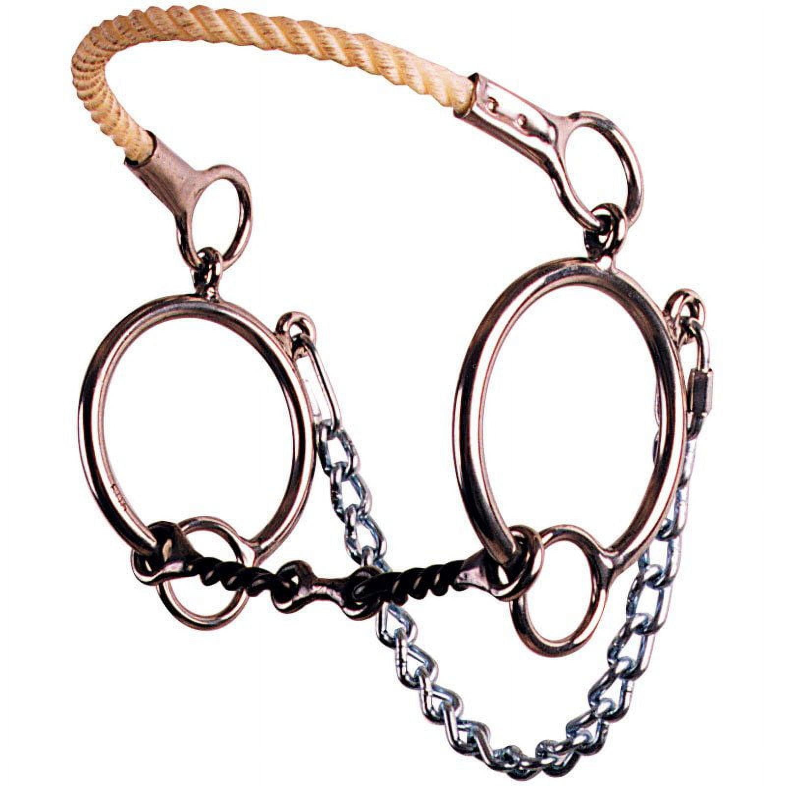Reinsman New Ring Combination Rope Nose Hackamore - 3/8 3-Piece Twisted ...
