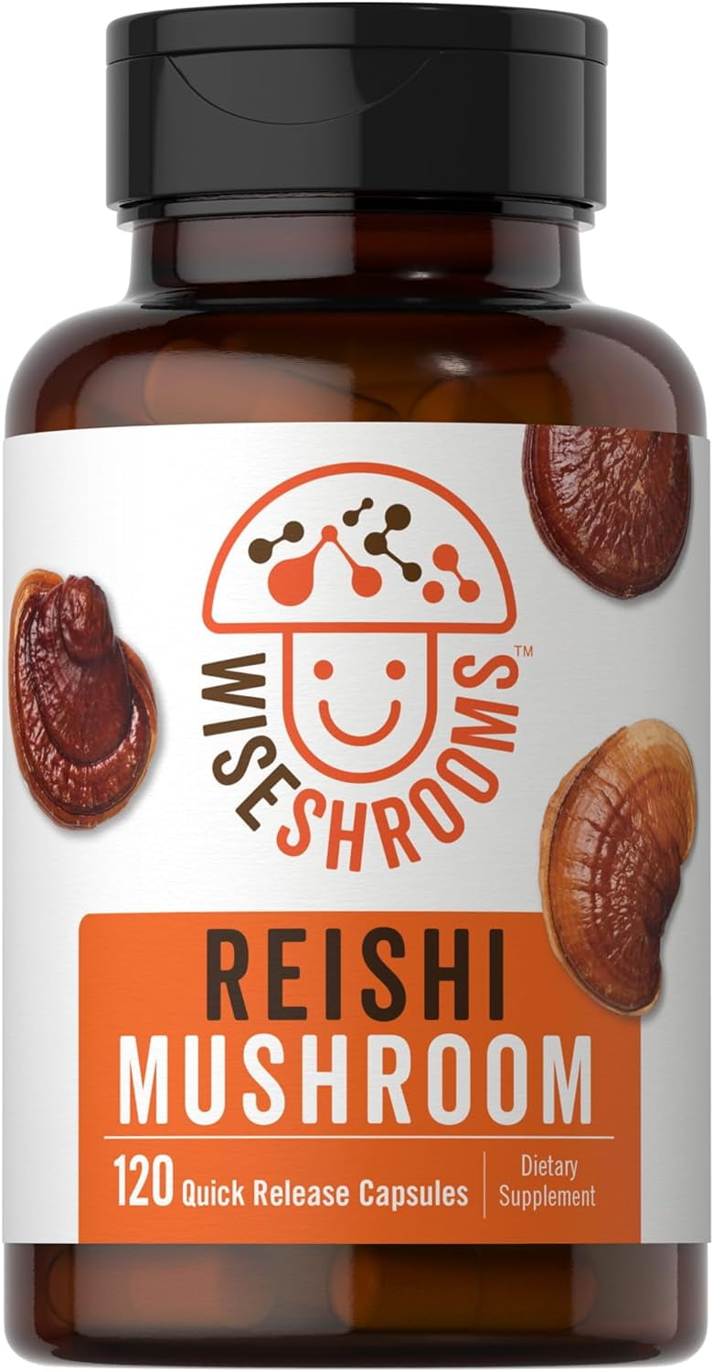 Reishi Mushroom Capsules 5000 mg | 120 Count | Non-GMO and Gluten Free ...