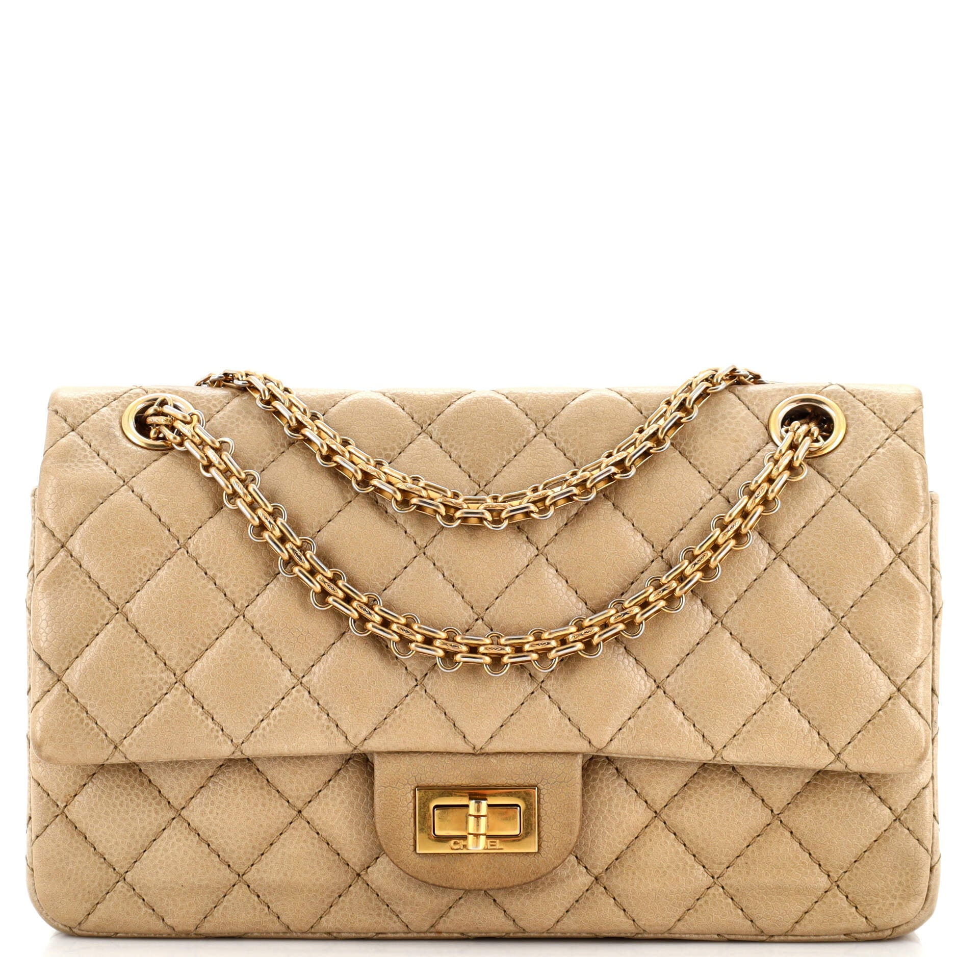 Pre-Owned Reissue 2.55 Flap Bag Quilted Caviar 225 by Rebag - Walmart.com