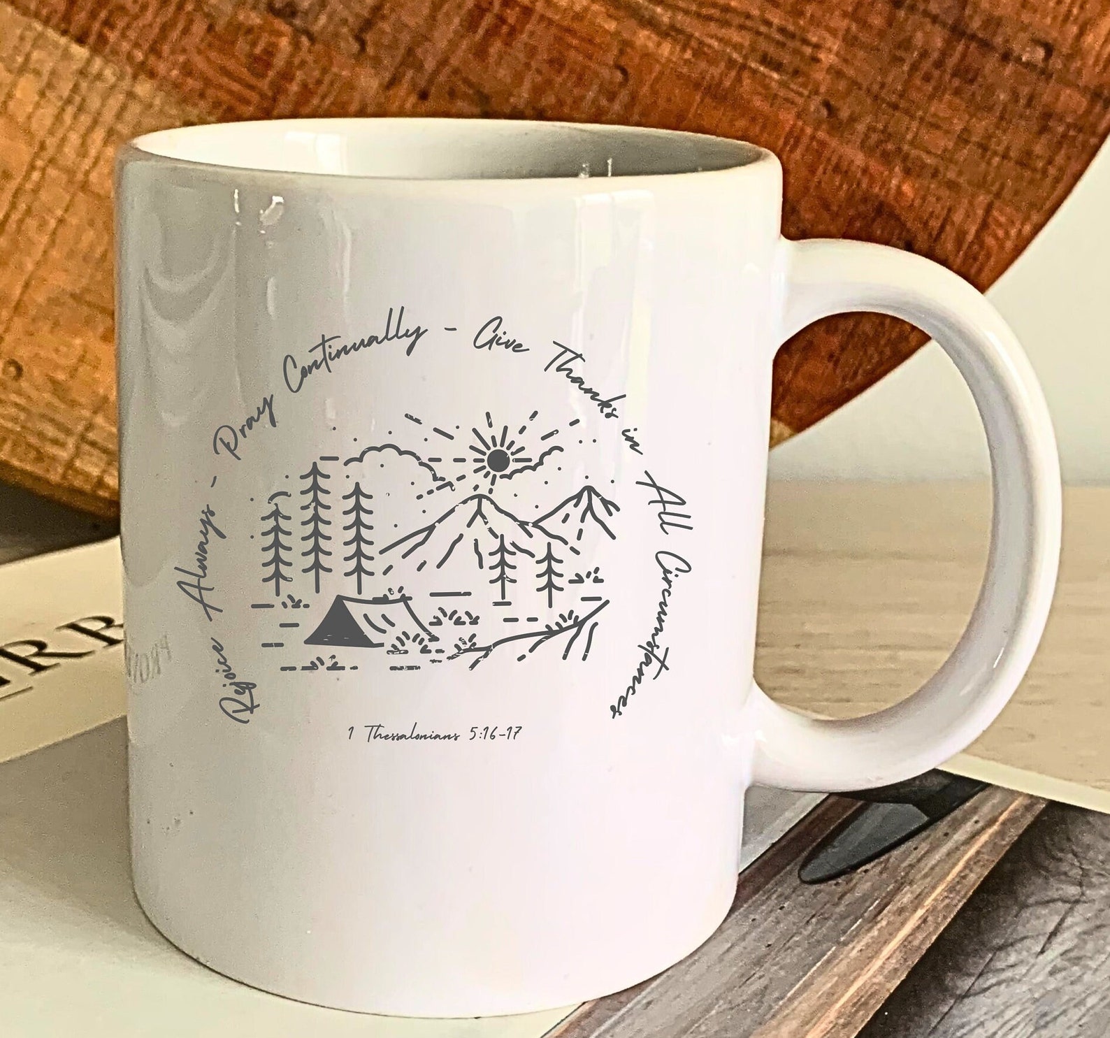 Rejoice Always Coffee Mug Christian Coffee Mug White Ceramic ...