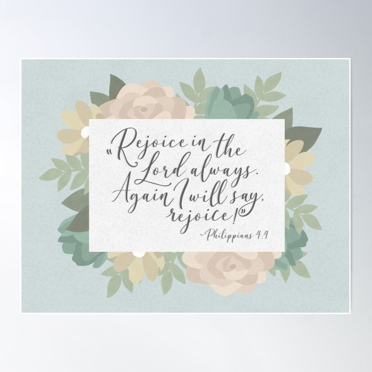 Rejoice Always Poster Wall Art, Modern Wall Decor For Living Room ...