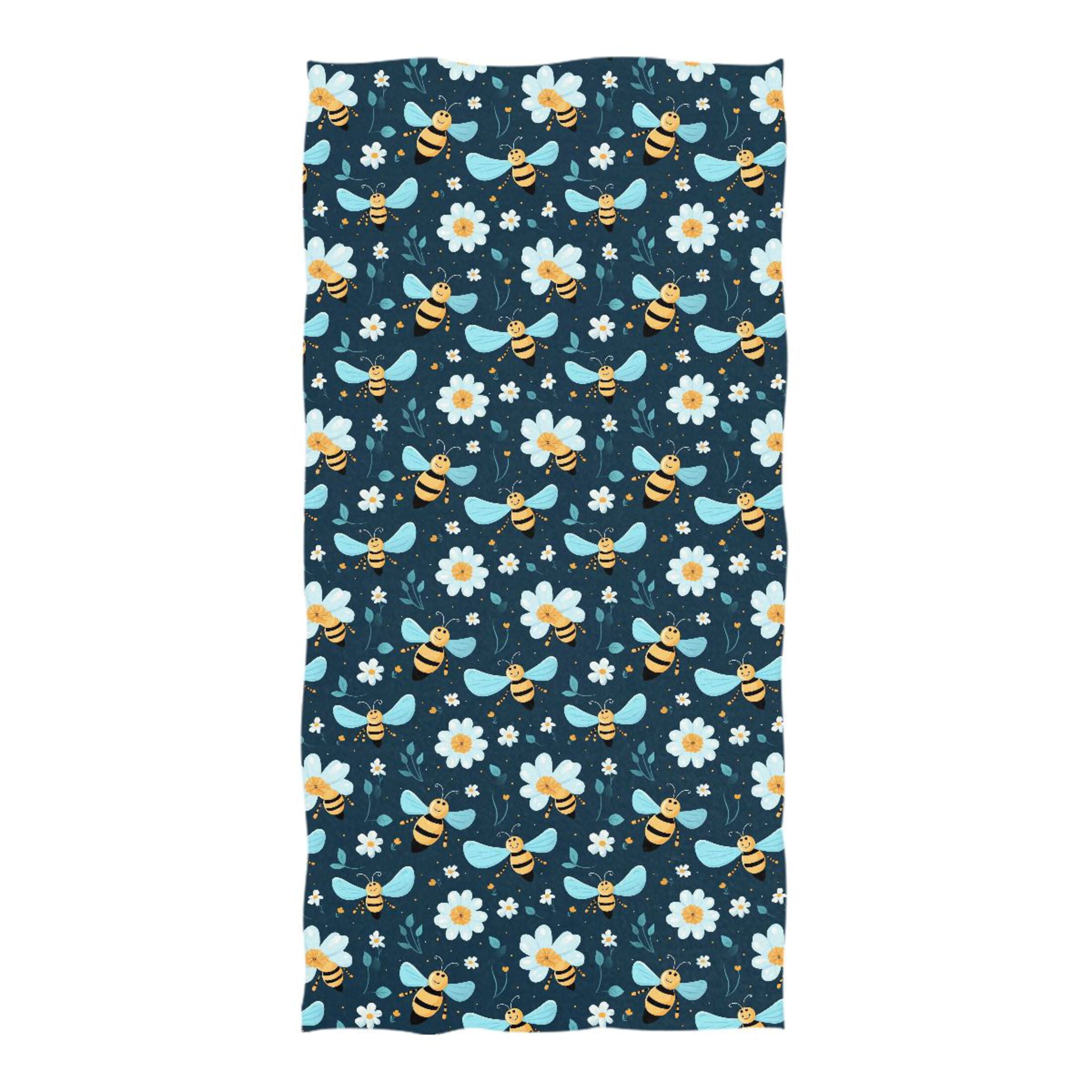 Rejoice Bee with Flower Beach Towel Oversized 74"x37" Pool Towels Soft ...