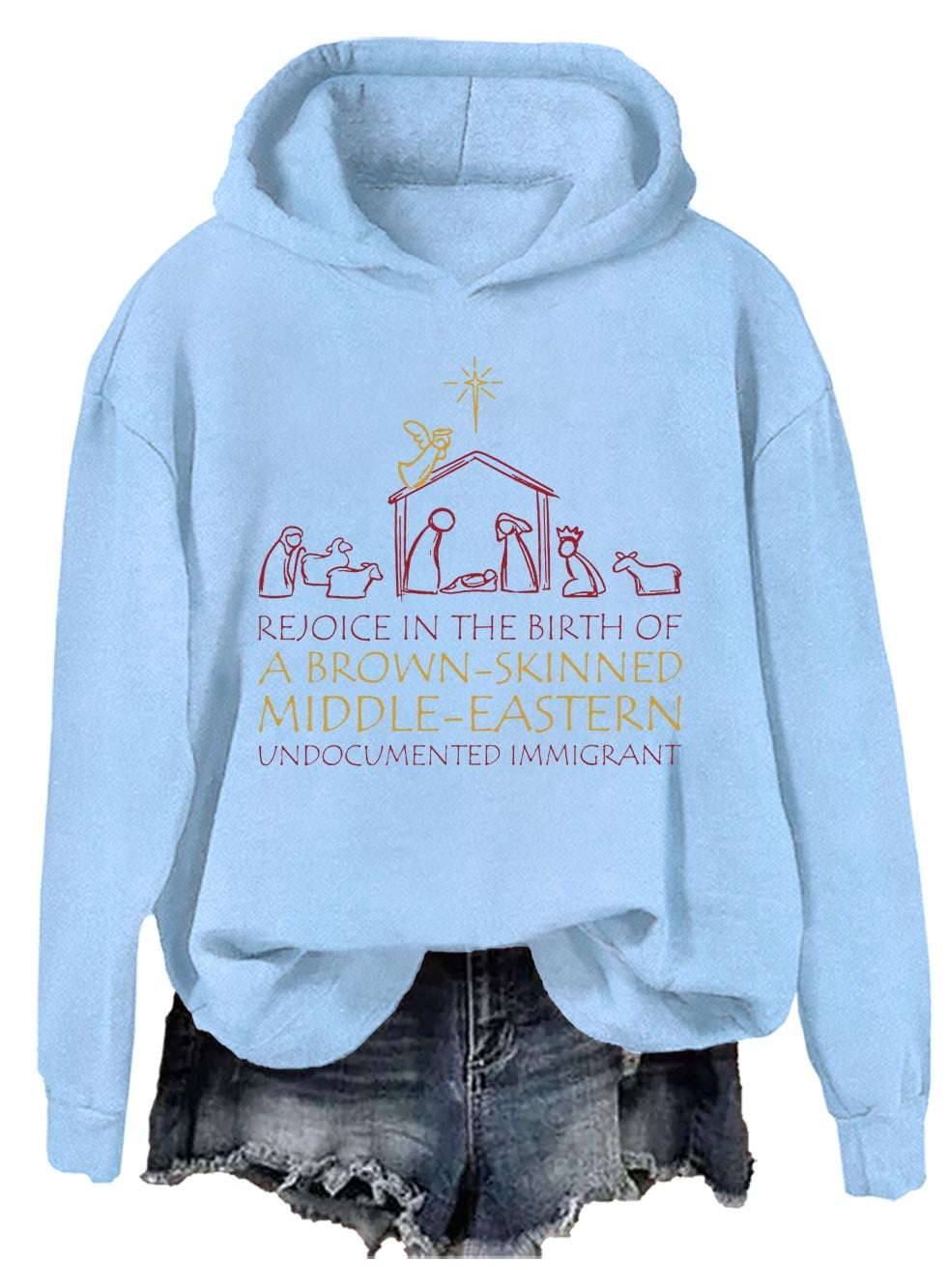 Rejoice in the Birth of a Brown Skinned Middle Eastern Hoodie, Rejoice ...