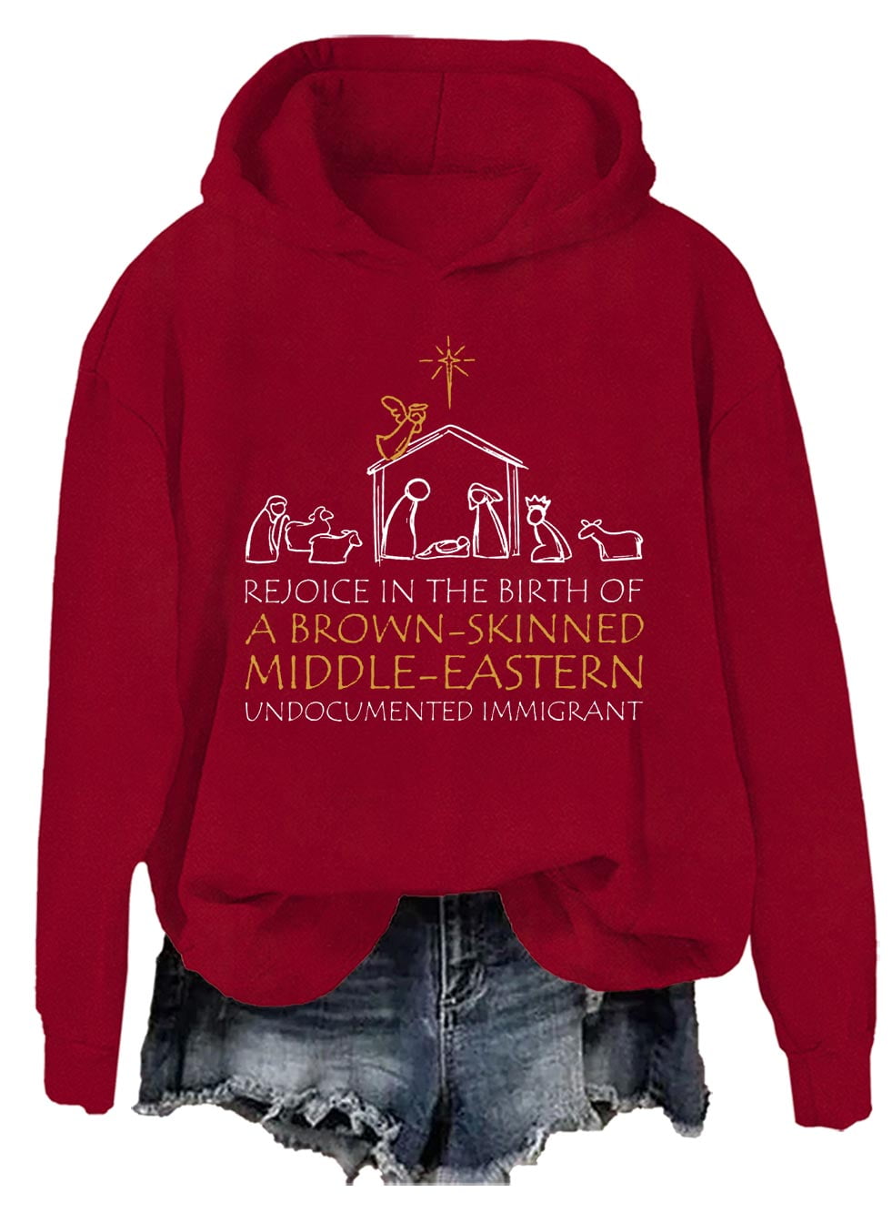 Rejoice in the Birth of a Brown Skinned Middle Eastern Hoodie, Rejoice ...