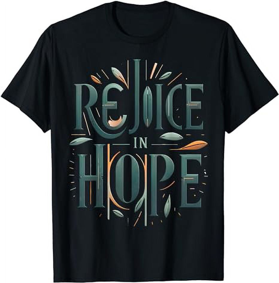 Rejoice In Hope Inspirational Christian Positive Quote T-Shirt ...