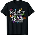 Rejoice In The Lord Always Philippians 4:4 Bible Verse T-Shirt ...