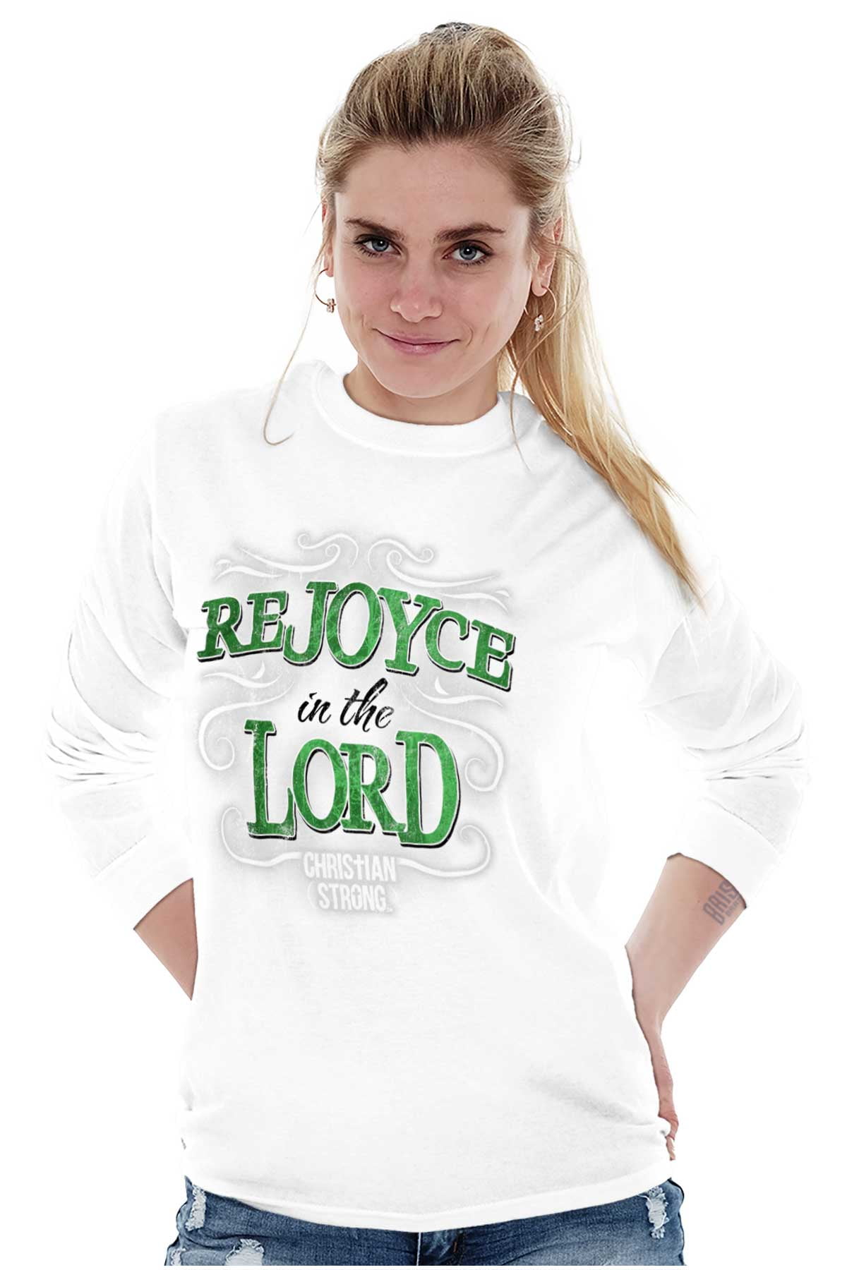 Rejoice In The Lord Christian Women's Long Sleeve T Shirt Brisco Brands ...