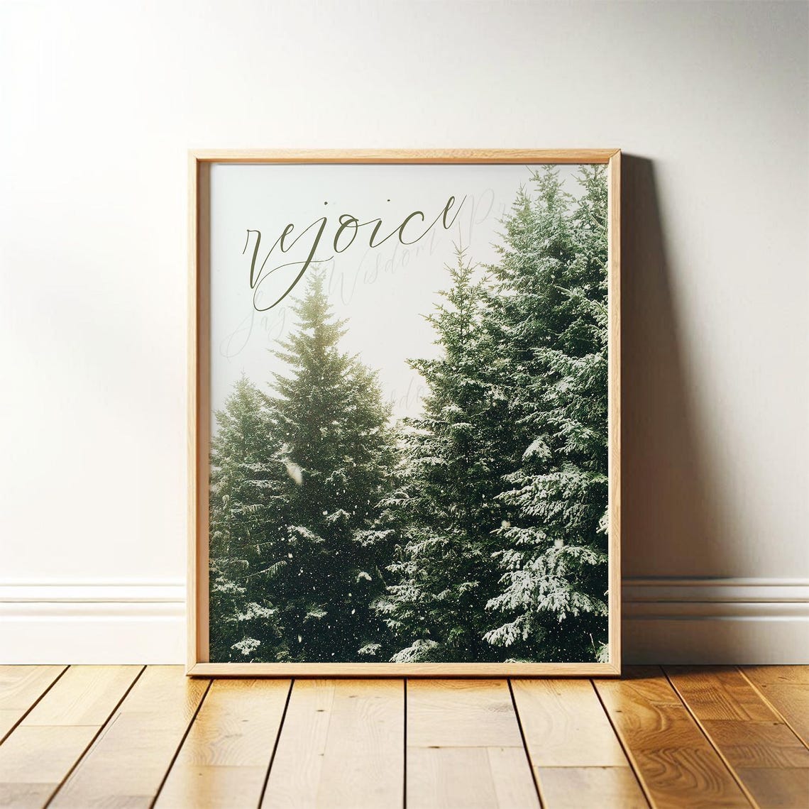 Rejoice Wall Art Tree Art, Evergreen Trees, Religious Art ...