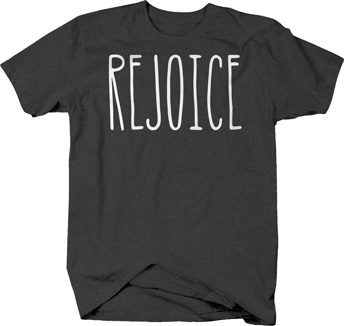 Rejoice tall come together love joy delight Shirts for Men Large Dark ...