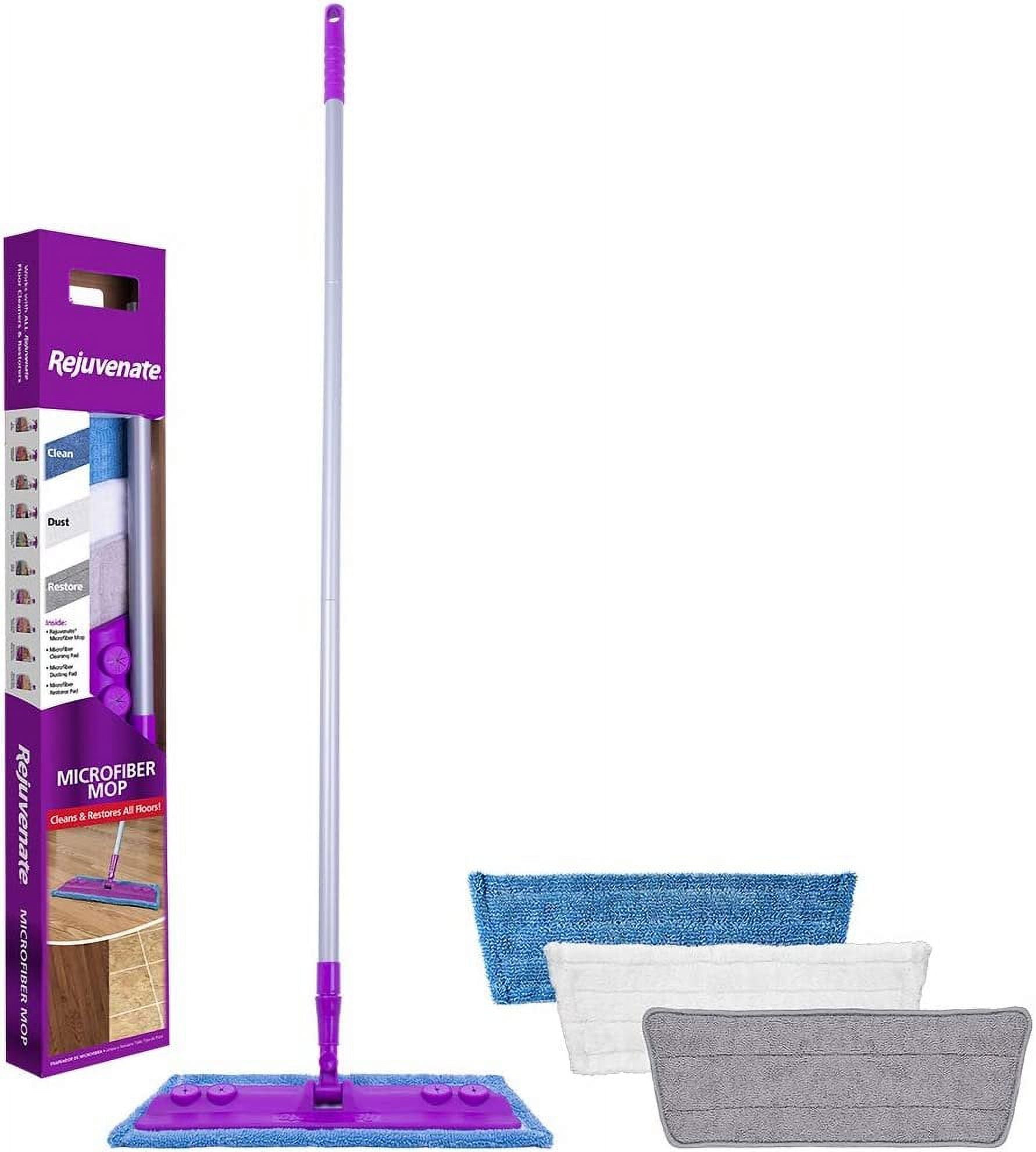 Rejuvenate Microfiber Mop Kit - 3 Reusable Microfiber Pads - 4 Piece ...