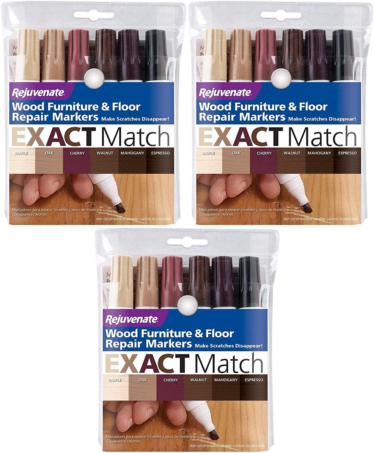 Rejuvenate New Improved Colors Wood Furniture & Floor Repair Markers ...
