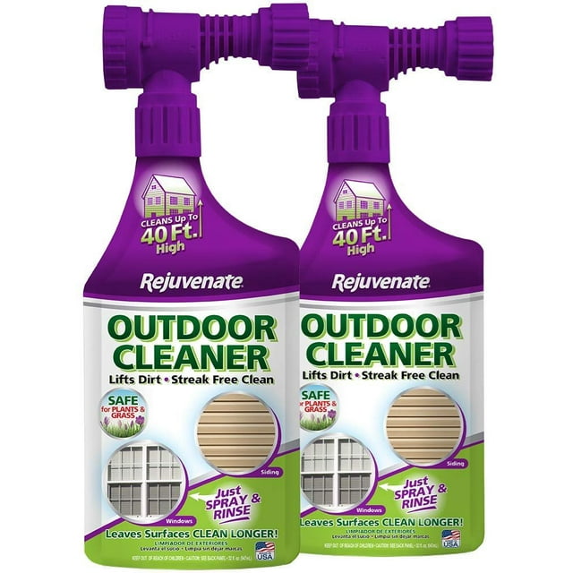 Rejuvenate Glass Outside Exterior Wash Spray & Rinse Cleaner with Hose ...