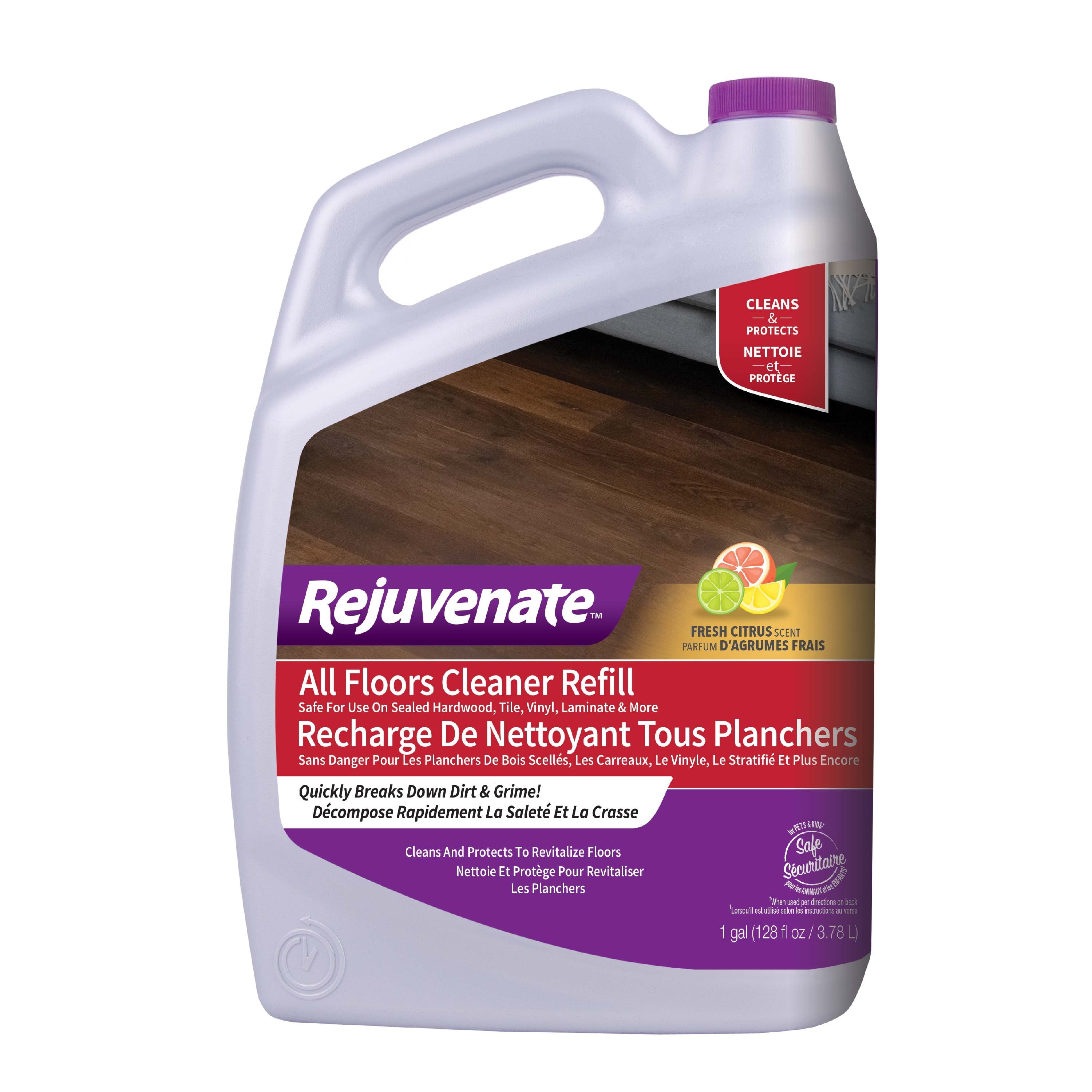 Rejuvenate, All Floors Cleaner Refill, 1 Gallon, Fresh Citrus Scent ...