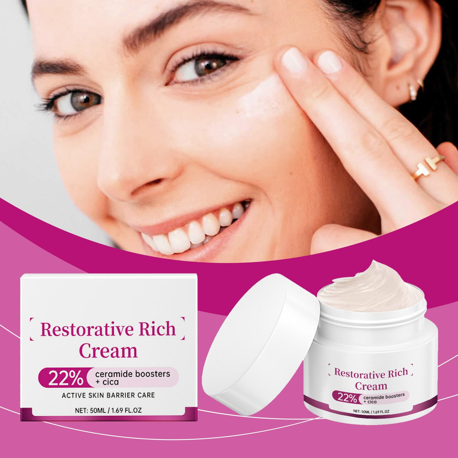 Rejuvenating Moisturizing Cream for Wrinkle Reduction and Skin Firming with Hydration and ...