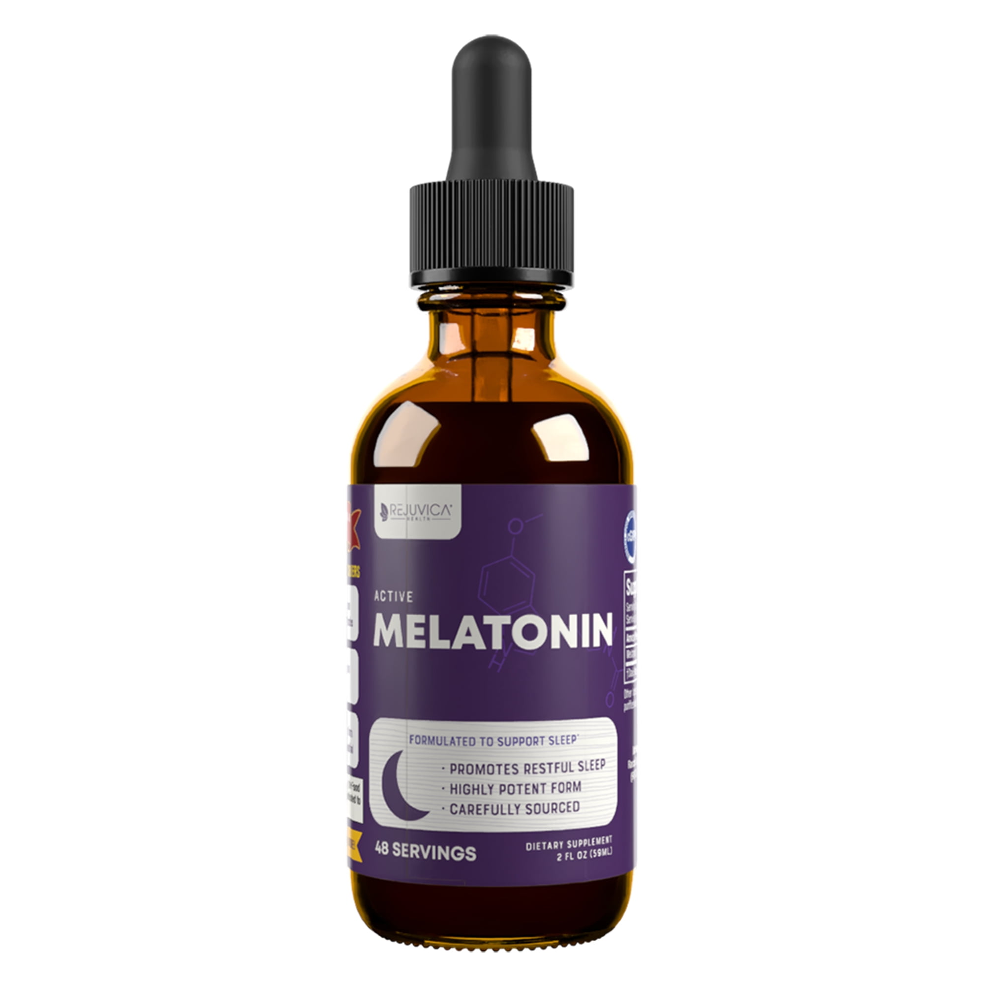 Rejuvica Health Active Melatonin Liquid Supplement 2 fl oz-Formulated ...