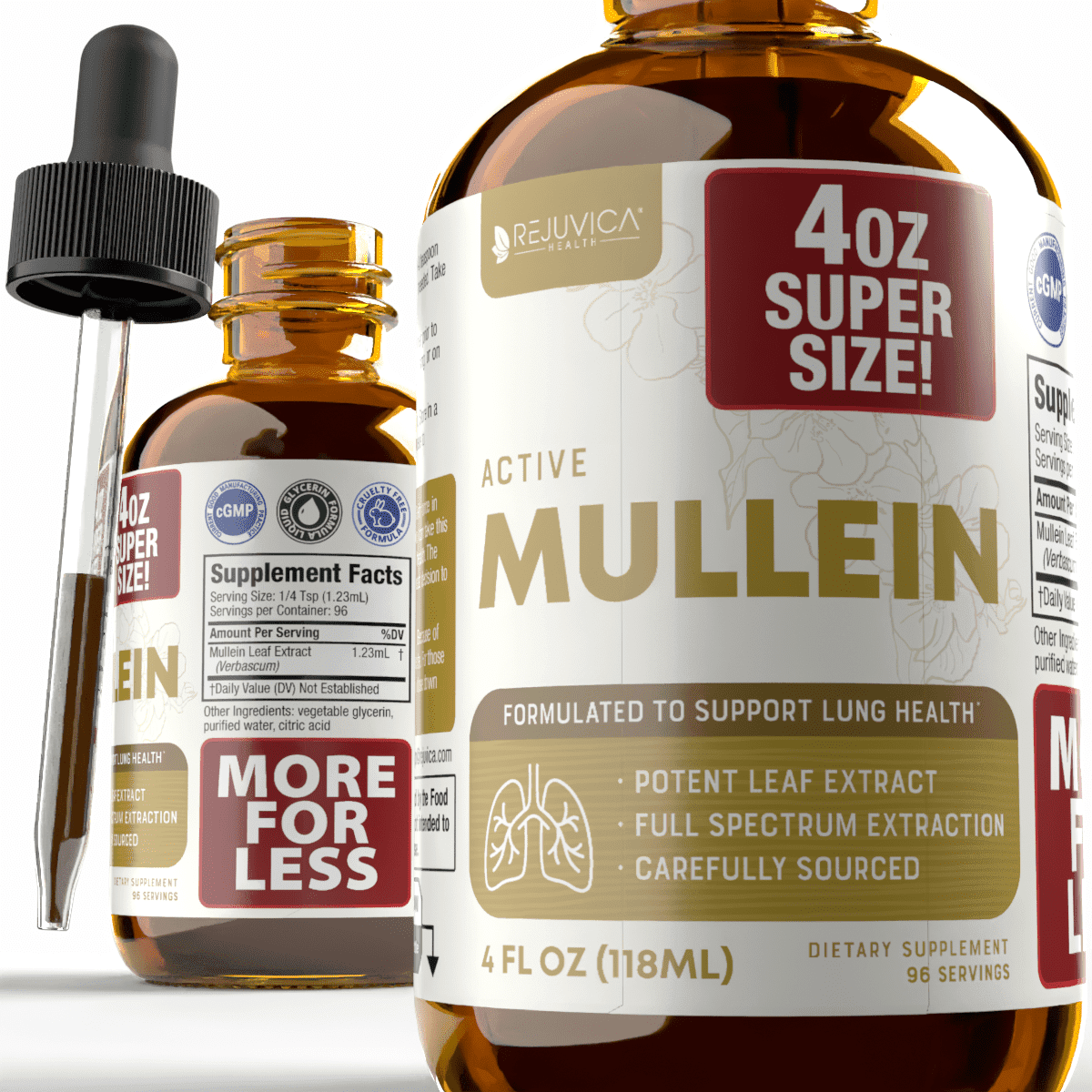 Active Mullein Liquid Extract 4oz XL Super Size – Lung Support ...