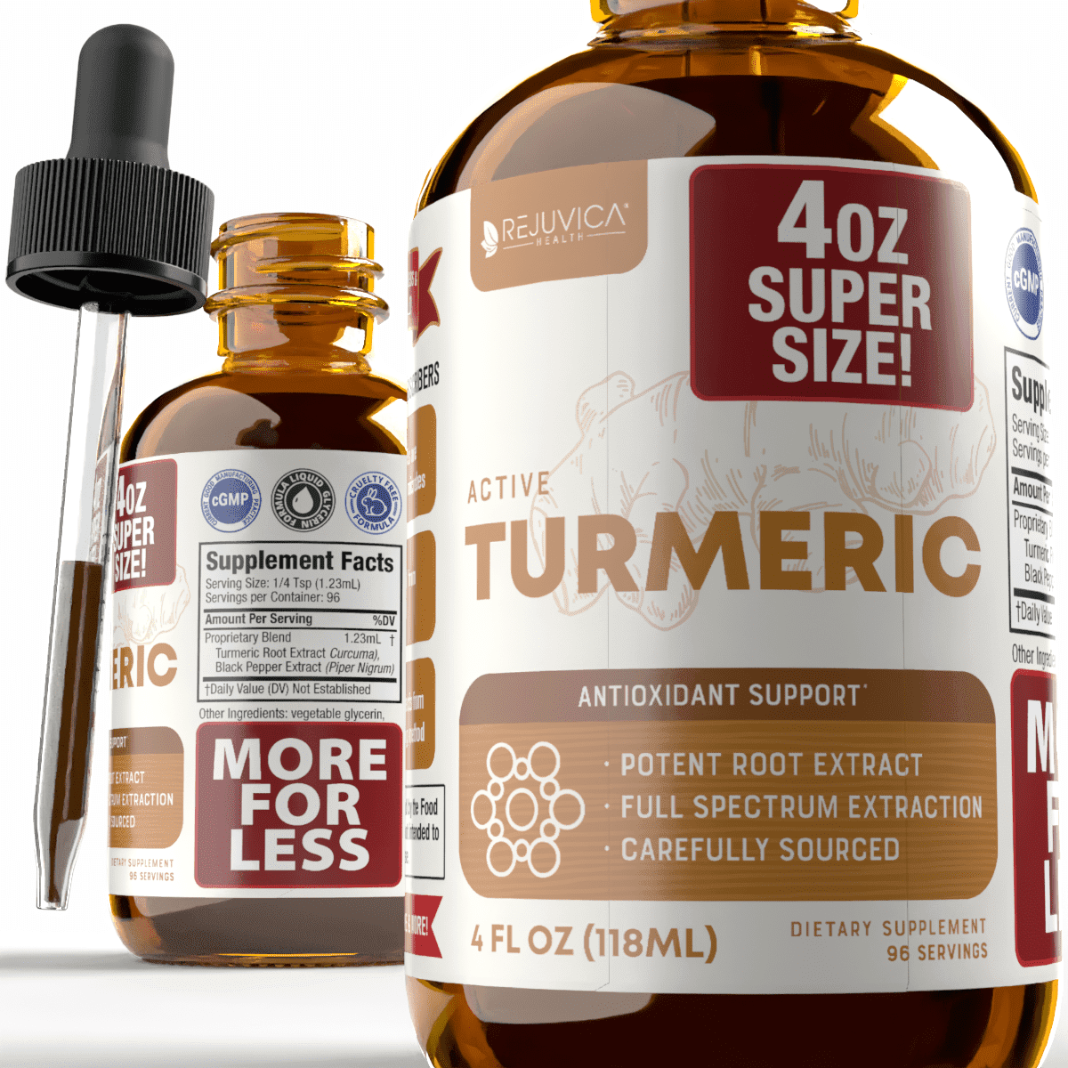 Active Turmeric 4oz XL Super Size Liquid Extract | Natural Curcumin ...
