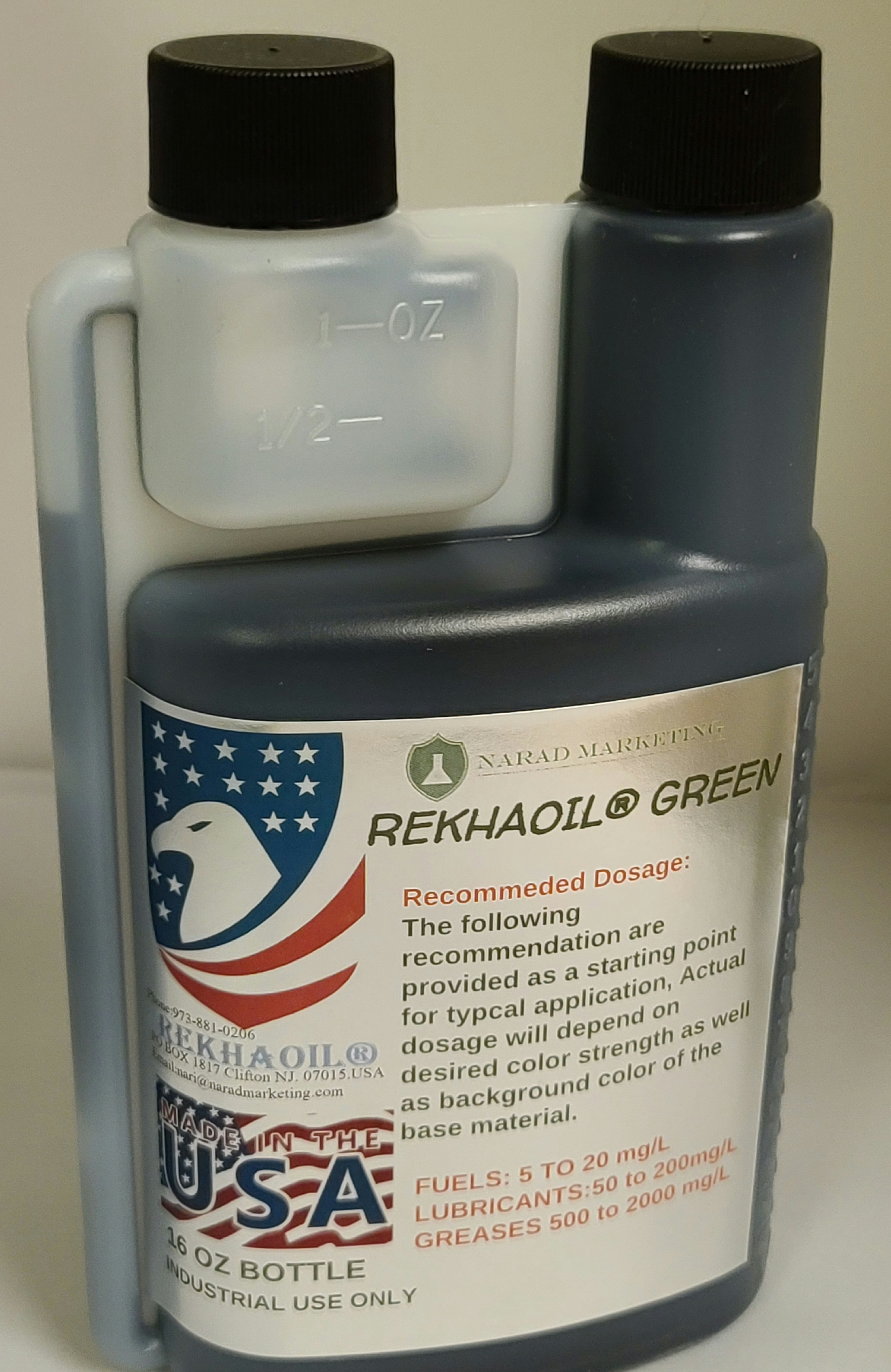 Rekhaoil® Dyes for Petroleum Products 8oz Bottle (Multicolored, Green ...