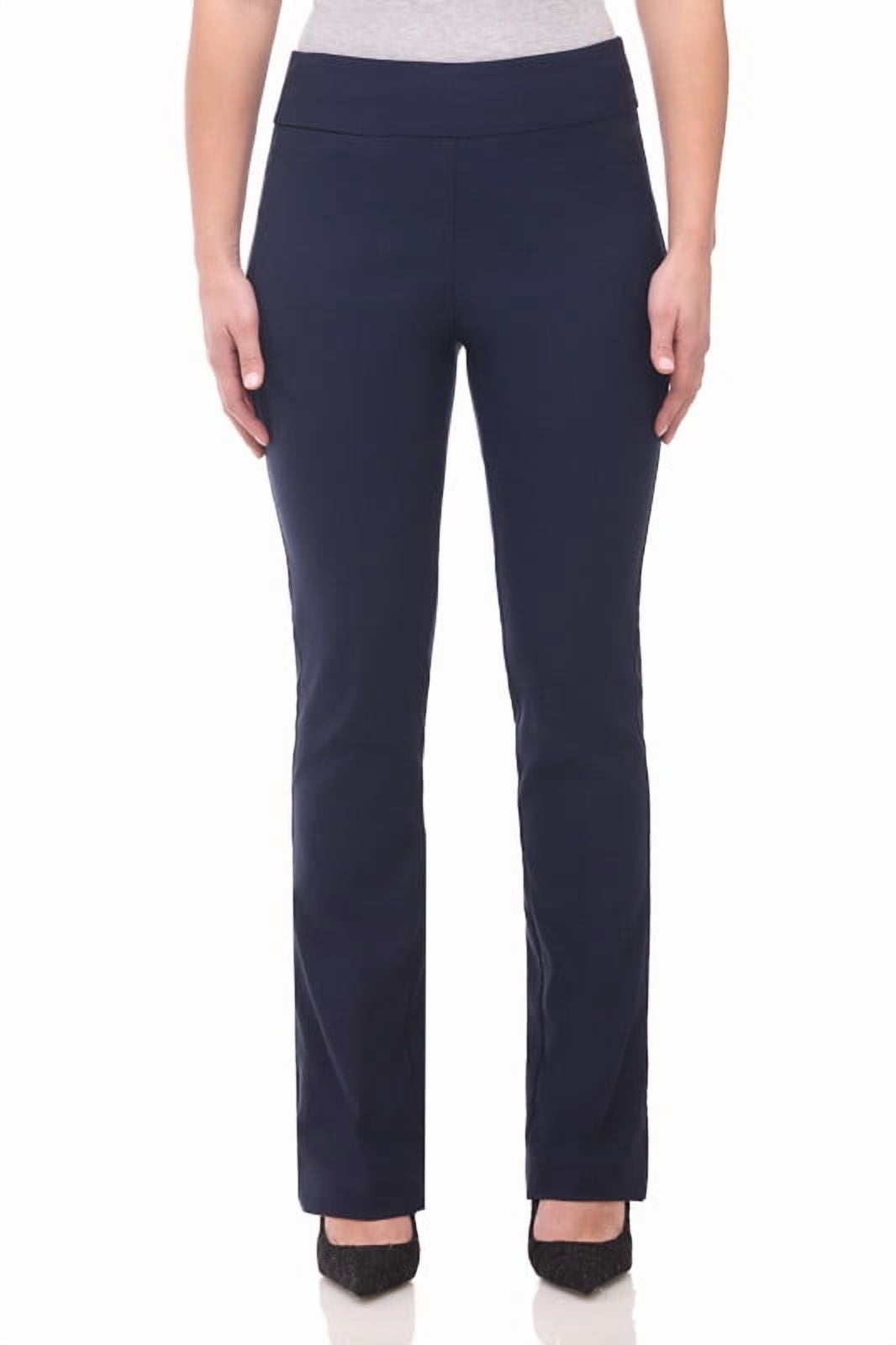 Rekkuna Women's Pull-On Stretchy Comfort Straight Leg Pant with Hidden ...