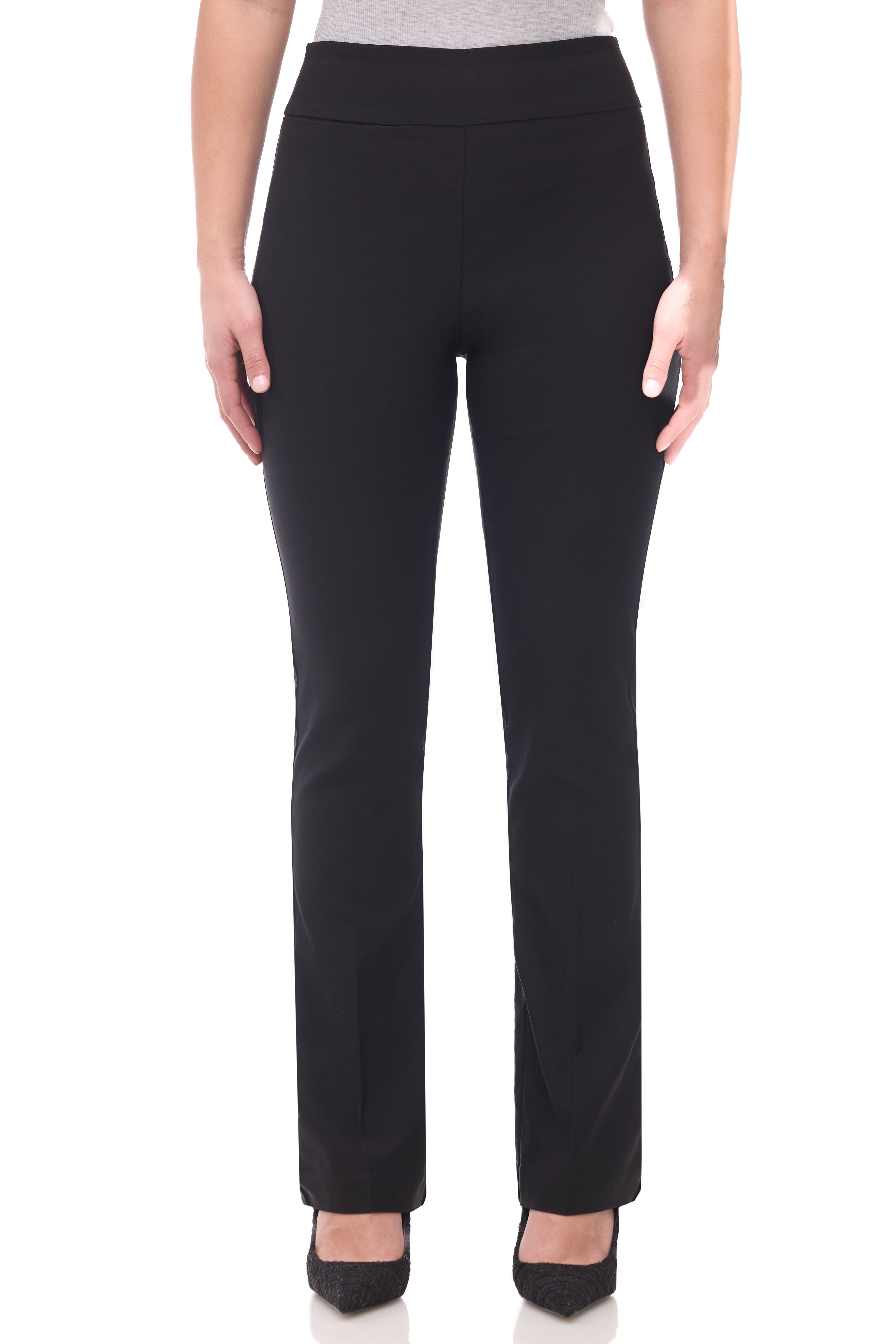 Rekkuna Women's Pull-On Stretchy Comfort Straight Leg Pant with Hidden ...