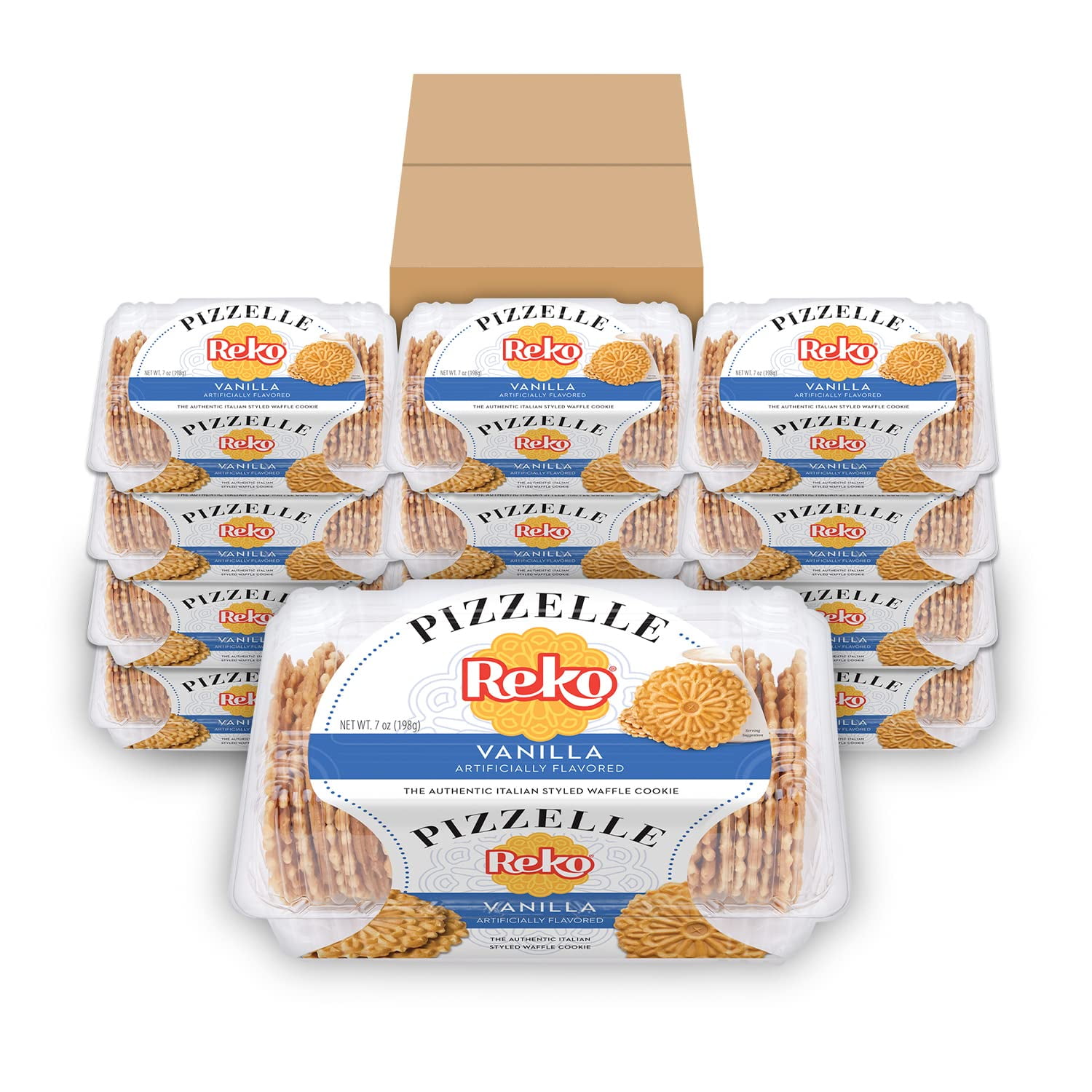 Reko Pizzelle - Italian Waffle Cookie | Vanilla, 7 oz. - 12 packs ...