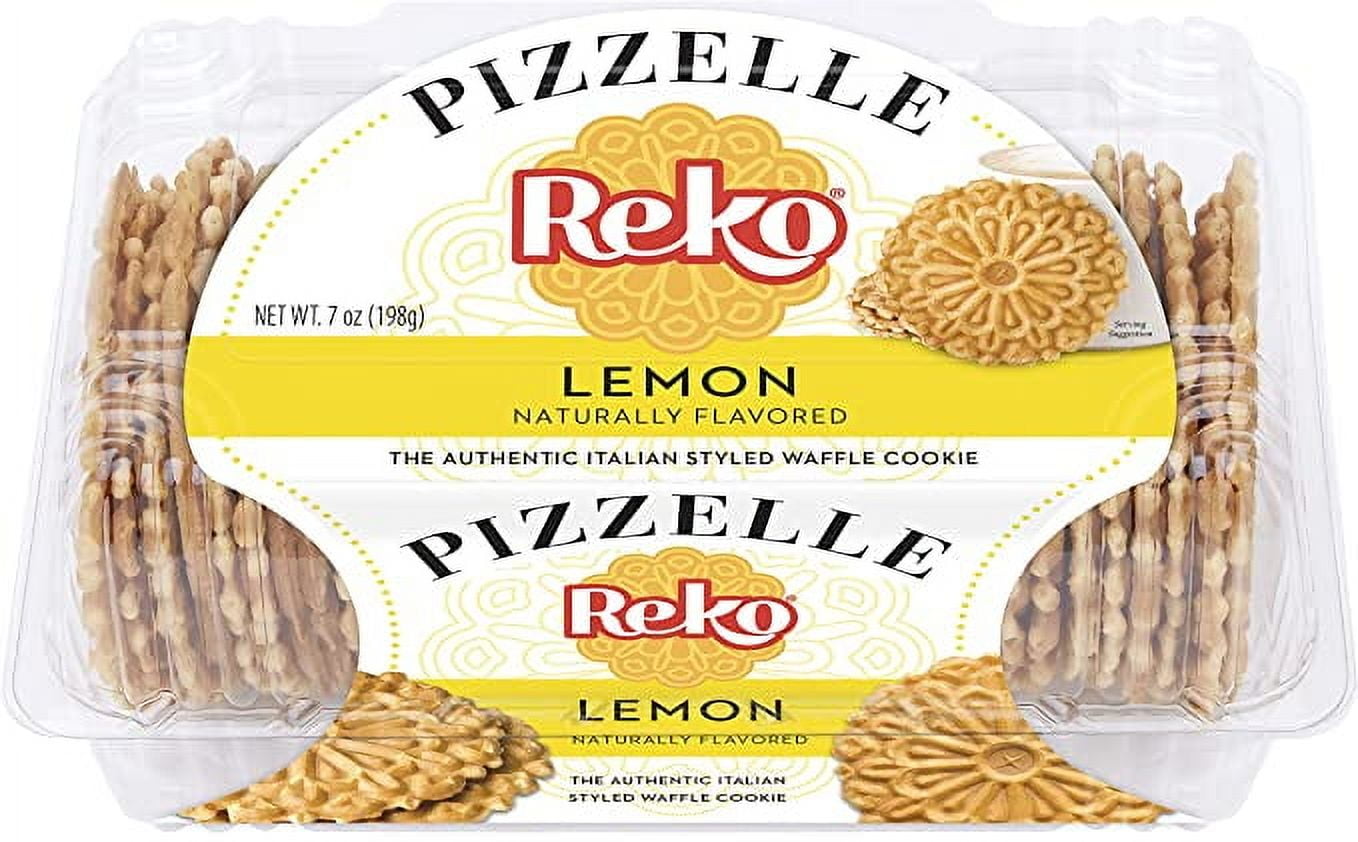 Reko Pizzelle Lemon Authentic Italian-Styled Waffle Cookie 7 oz ...