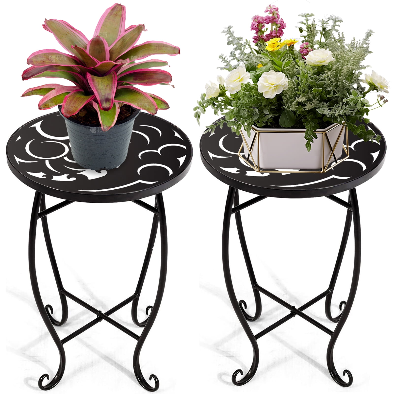 Rekopi 15'' Tall Plant Stand for Flower Pot, 10 inch Round Metal Plant ...