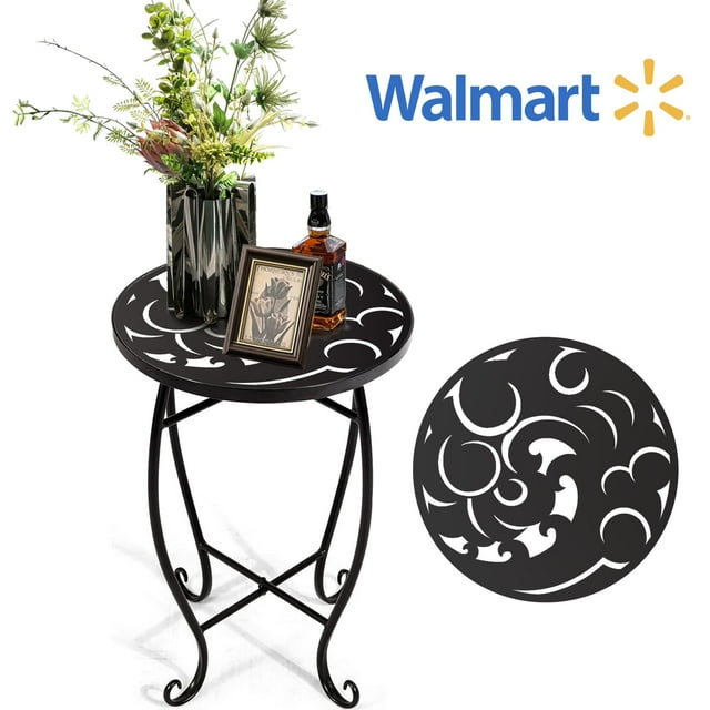 Rekopi Outdoor Side Tables, Versatile Metal Patio Side Table for ...