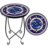 Rekopi Patio Side Table, Small Round Side Table for Small Spaces ...