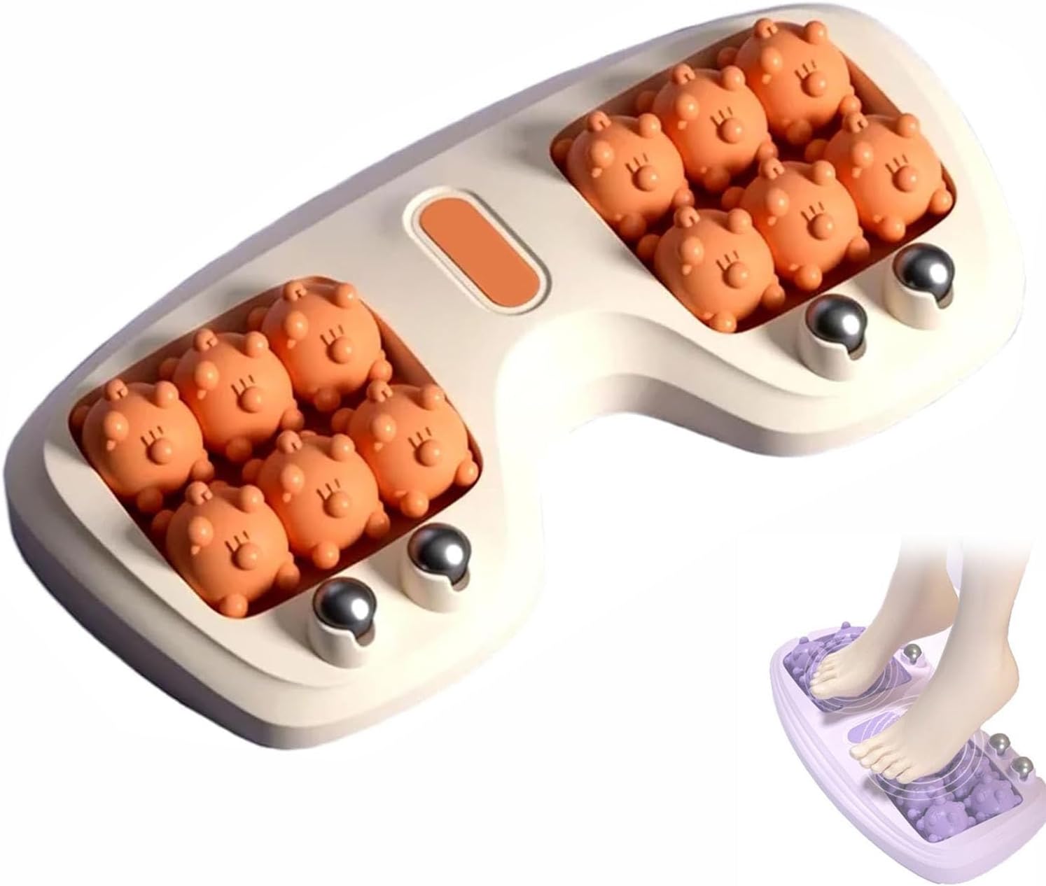 Relajador De Pies De 12 Rodillos, Portable Double Foot Massage Roller, Foot Massager Roller for ...